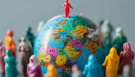 A 3D Poster Featuring An Interactive Globe With Animated Figures Of