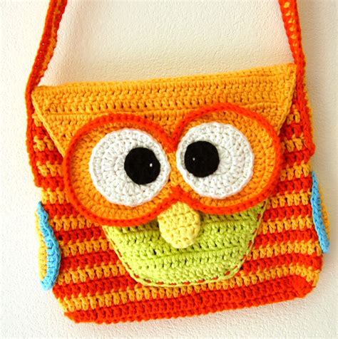 Umhängetasche Eule Enni Kindertasche häkeln