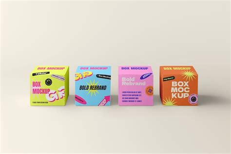 Premium Psd Box Bold Aesthetic Rebrand Mockup