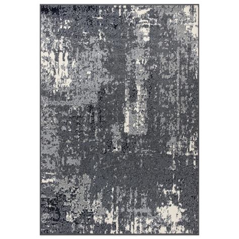 World Rug Gallery Modern Abstract Gray 7 Ft 10 In X 10 Ft Area Rug