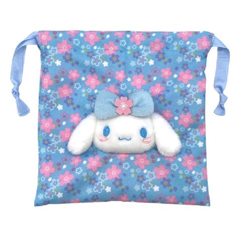 シナモロール 桜着物 ボアフェイス巾着 サンリオ 和風 日本 小物入れ かわいい 191687 キャラクター雑貨 ラフラフ 通販