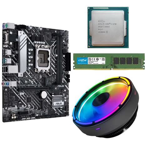 I3 13100 8gb Ram Blue Led Cpu Fan H610m H Motherboard Combo Xtrader