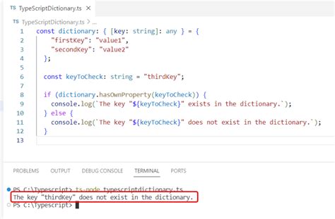 How To Check If A Key Exists In A Dictionary In TypeScript