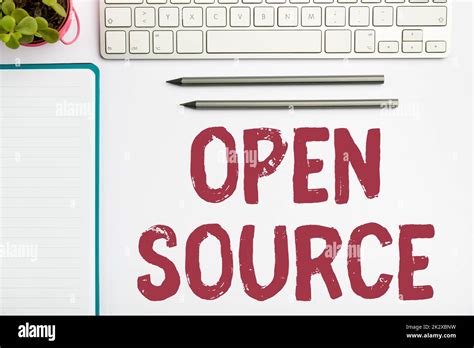 handwriting text open source word for denoting software which original