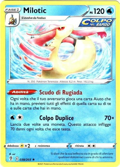Pokemon Milotic 038203 Rara Evoluzioni Eteree Italiano Ebay