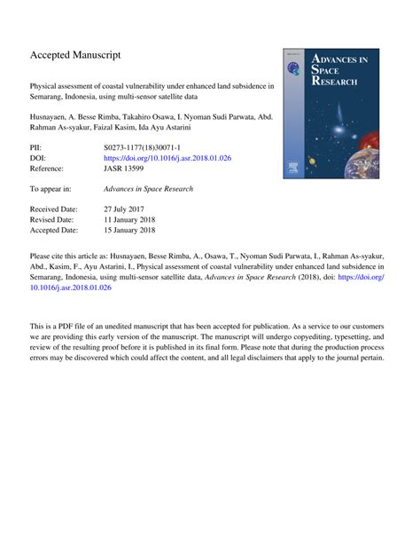 Pdf Physical Assessment Of Coastal Vulnerability Under Enhanced Land