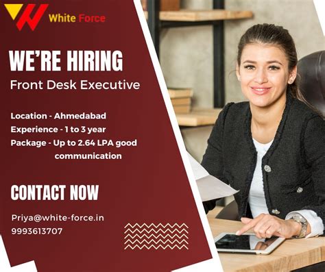 Mansi Mourya On Linkedin Urgenthiring Urgentopening Ahmedabad Frontdesk