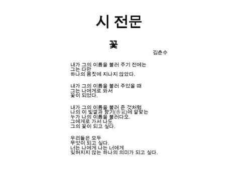 김춘수 꽃