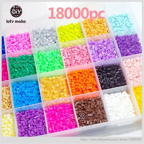 Lets Make 5mm Perler Beads 28 Colors 18000pcs Box Set 3 Template5