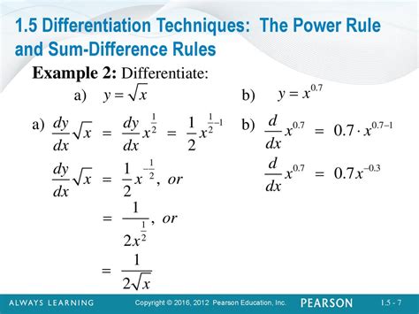 Differentiation Techniques: The Power and Sum-Difference Rules - ppt download