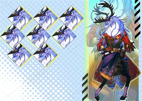 【adopt】トナカイ系長髪獣人【表情差分8種類】 Skima（スキマ）