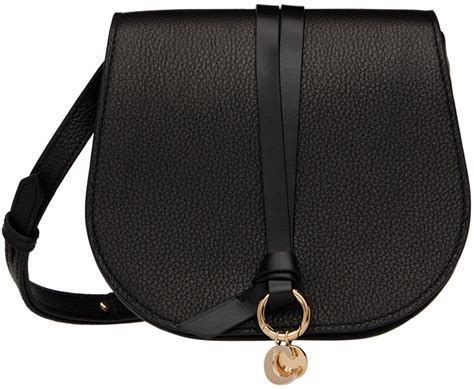 Chloé Black Mini Alphabet Saddle Bag Chloe