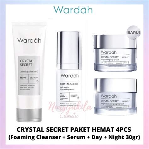 Jual Paket Hemat 4pcs Wardah Crystal Secret Foaming Cleanser
