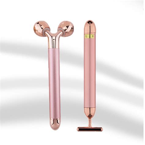24k Gold Energy Beauty Bar Facial Face Massager 3d Roller Electric