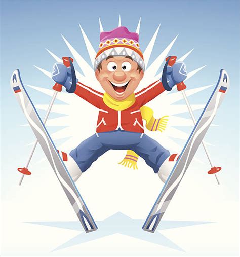 Skifahrer Comic Bilder Und Stockfotos Istock