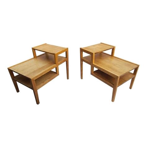 1950s Nearly Naked Leslie Diamond Step End Tables For Conant Ball