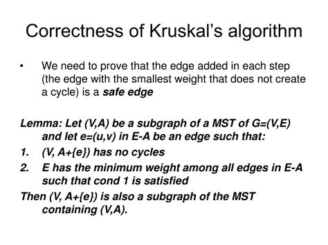 Ppt Special Data Structures Kruskals Algorithm For Mst And Disjoint