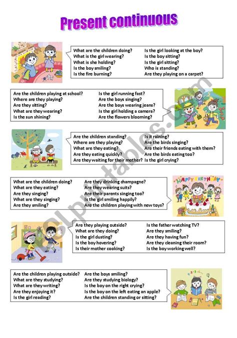 Present Continuous Conversation