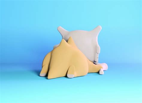 Sleeping Cubone 3d Print 3d Model 3d Printable Cgtrader