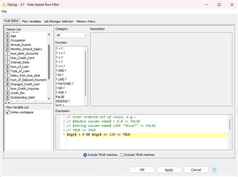 Rule Based Row Filter Is Not Working Knime Analytics Platform Knime