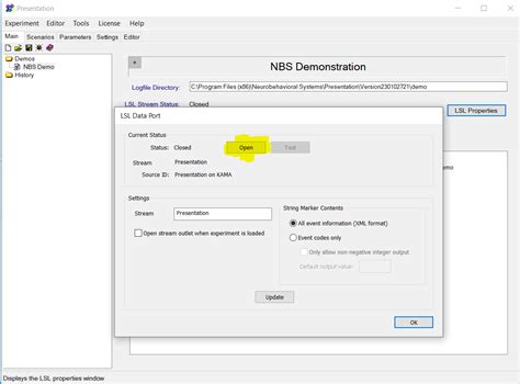 Send Lsl Triggers In Neurobs Presentation Fully Mobile Eeg Devices