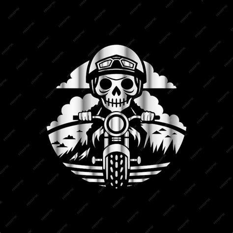 Skull Motorcycle Vector Logo Template Motorcycle Motocross Logo Vector