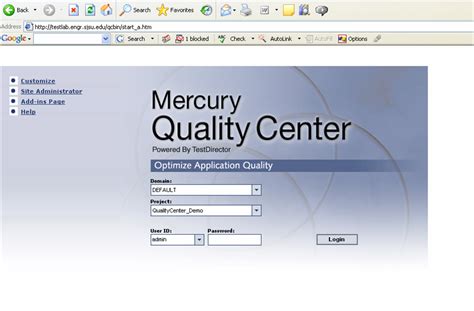 Testing Tools Quality Center
