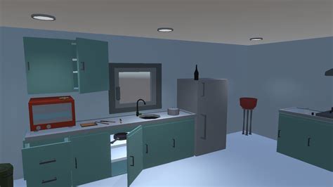 Low Poly Kitchen Assets Package