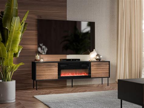 Mirjan24 Tv Schrank Cortina 180 Mit Elektrische Kamin Mit Zwei