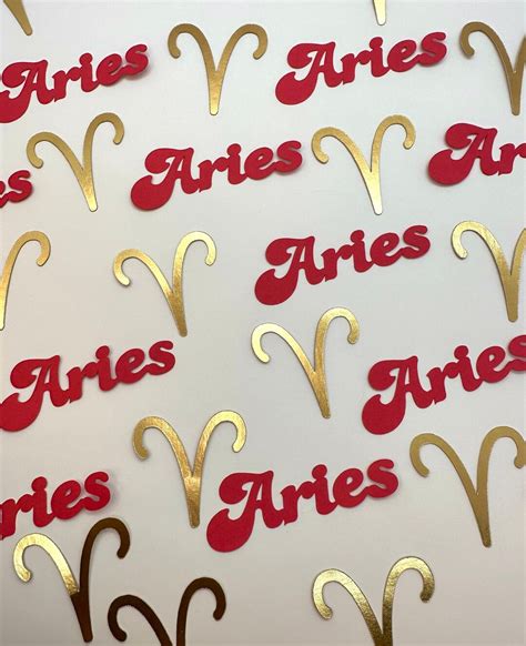 Aries Zodiac Birthday Confettiastrology Birthday Decorzodiac Sign
