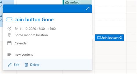 Microsoft Teams Updating Event Via MS Graph API Removing Join Button