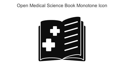Open Medical Science Book Monotone Icon In Powerpoint Pptx Png And Editable Eps Format PPT Template