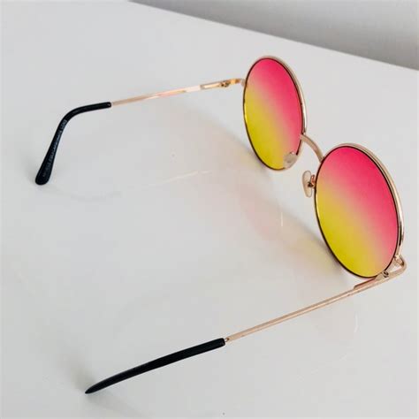 Accessories Retro Sunglasses Round Pink And Yellow Ombr Poshmark
