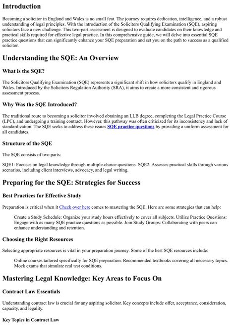 Ppt Mastering The Sqe Essential Practice Questions For Aspiring Solicitors Powerpoint