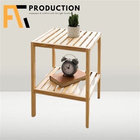 Jual Oana 2 Susun Wooden Self Rak Serbaguna Rak Aesthetic Meja