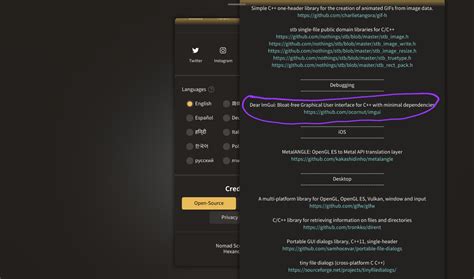 Software Using Dear Imgui · Ocornutimgui Wiki · Github