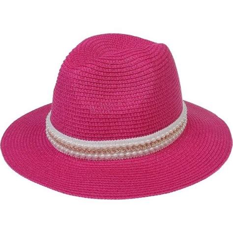 Capeline Femme Panama En Paille Avec Bande Chapeau De Soleil Homme