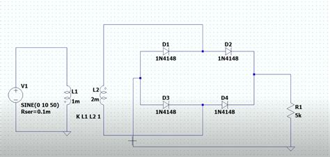 Solved Using Ltspice Use The Previous Full Wave Rectifier Chegg