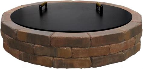 Fire Pit Lid Round 38 Inch Carbon Steel Flat Fire Pit Cover Fit For