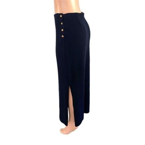 Lauren Ralph Lauren Merino Wool Maxi Pencil Skirt Siz Gem