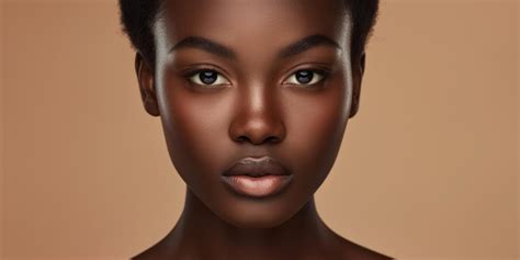 Premium Photo Glowing Complexion Woman Perfect For Skincare And