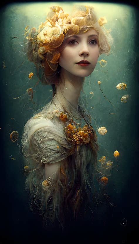 Mermaid Underwater Ritratti Artisti Dipinti