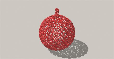 Voronoi Christmas Ball By Alexisfimeyer Download Free Stl Model
