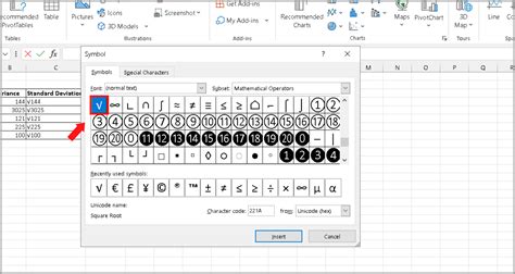 Adding The Square Root Symbol In Excel 5 Simple Methods