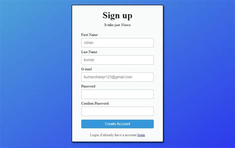 Rohan Kumar On Linkedin Day 2 Of Web Dev Journey With Htmlcss This Is My First Signin Page By