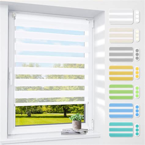 Smartdemo Day And Night Roller Blind Without Drilling White 45 X 150
