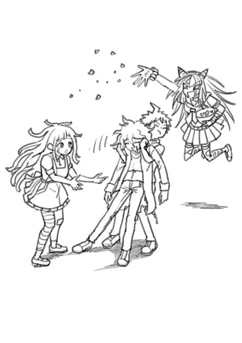 Komaeda Nagito Hinata Hajime Tsumiki Mikan And Mioda Ibuki