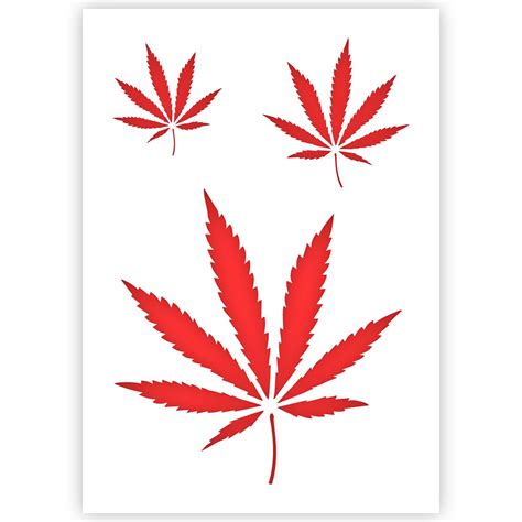 Weed Stencil Leaf