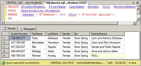 Microsoft Sql Server Lesson Introduction To Conjunctions And