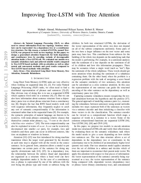 pdf improving tree lstm with tree attention